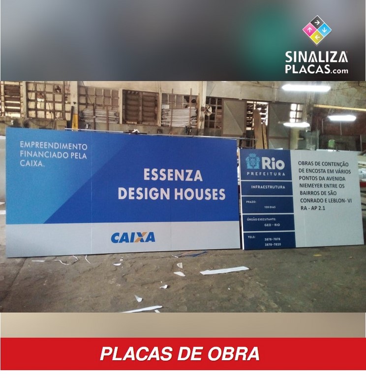 Placas - Obras | Sinaliza Placas