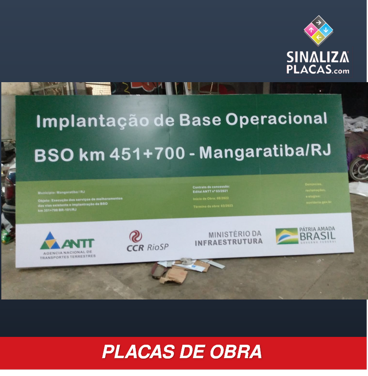 Placas - Obras | Sinaliza Placas