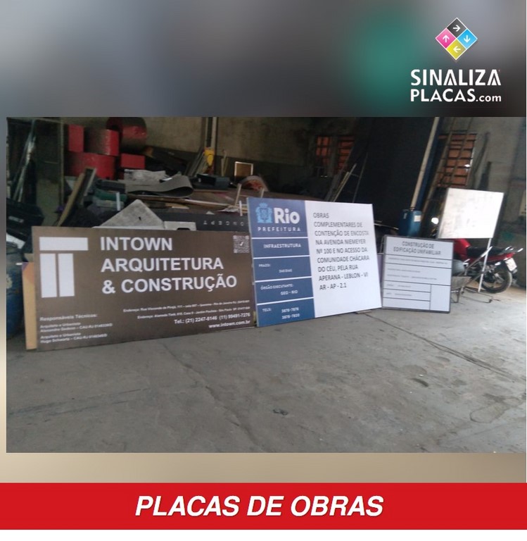 Placas - Obras | Sinaliza Placas